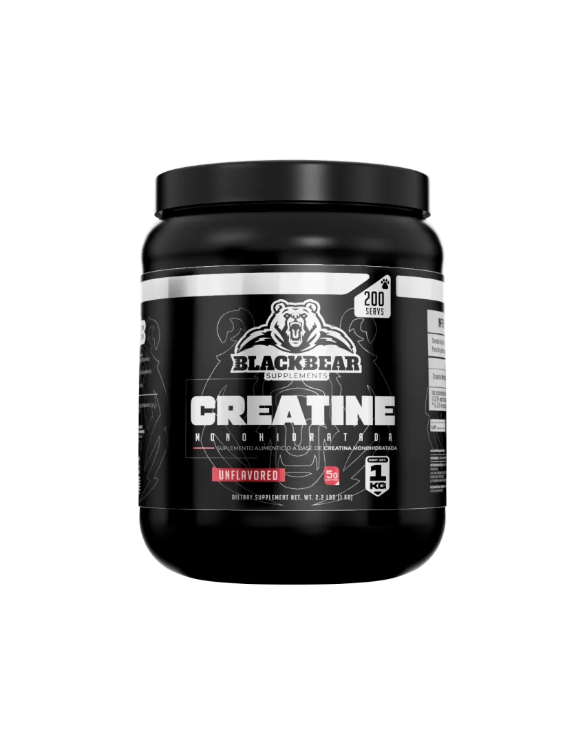 CREATINA MONOHIDRATADA BLACKBEAR NATURAL 200 SERVICIOS 1KG BOTE ...
