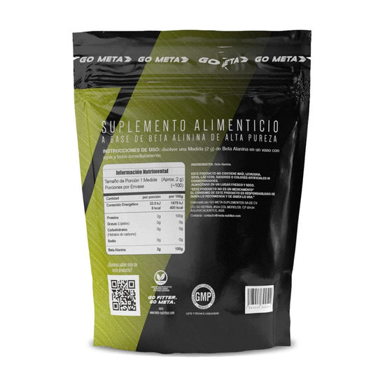 BETA ALANINE META NUTRITION 100 SERVIDAS– suplementos-vikingo-gt