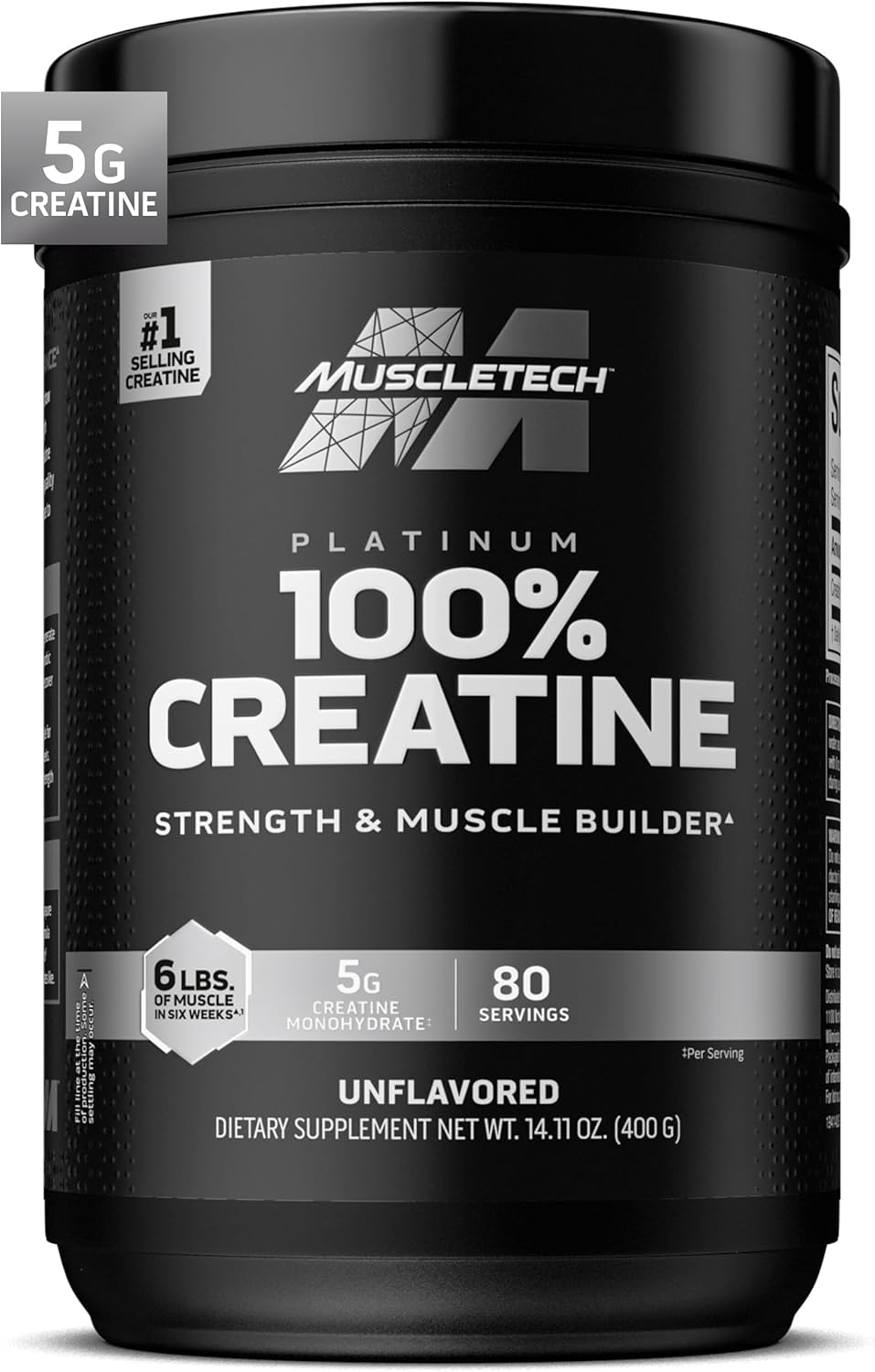 CREATINA PLATINUM MUSCLETECH 80 SERVICIOS 400 GRMS– suplementos-vikingo-gt